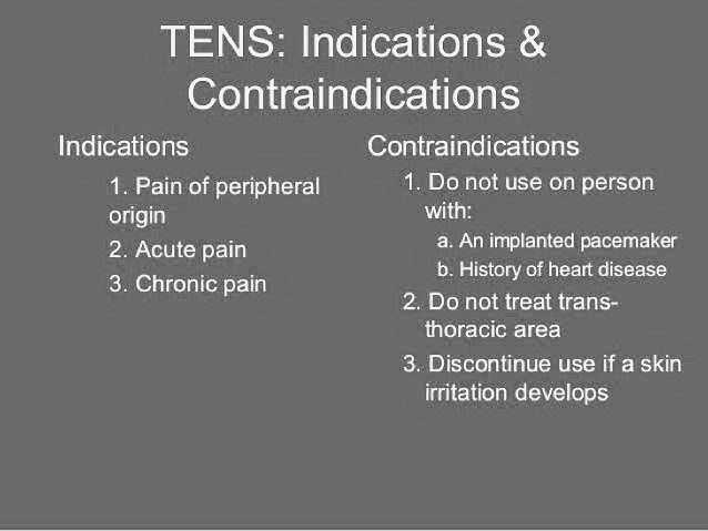 Indications of Transcutaneous Electric Nerve Stimulation (TENS) in ...