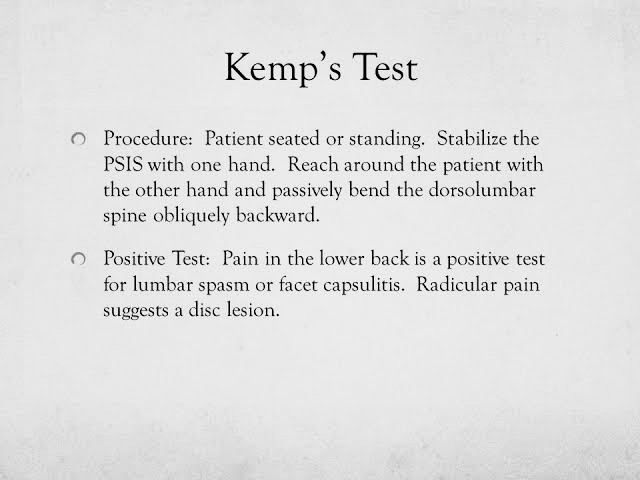 Kemp's Test - PT Master Guide
