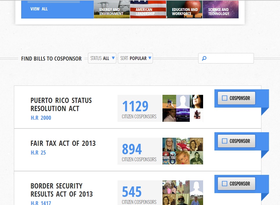 Citizen Cosponsors Helps Citizens Participate in the Legislative ...