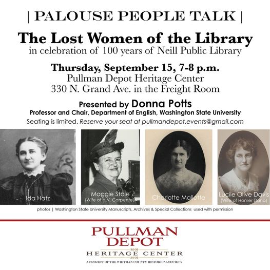 Pullman Depot Heritage center to host The Lost Women of the Library ...