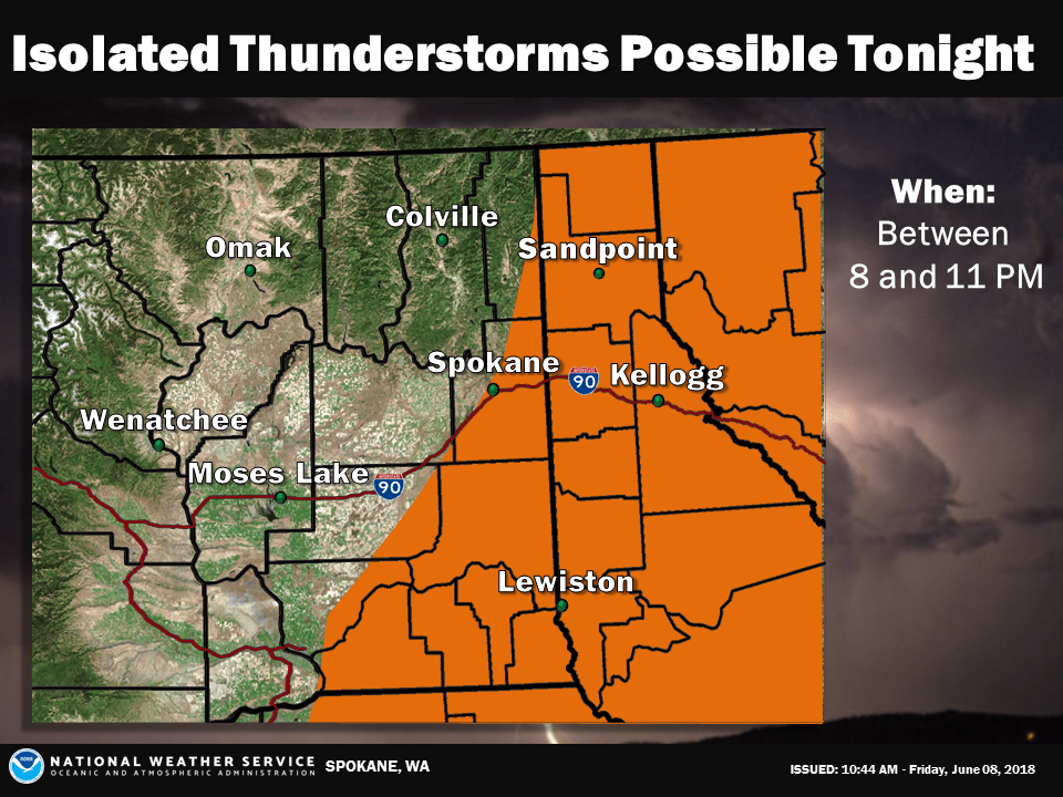 Thunderstorm advisory for the Palouse for this afternoon and tonight ...