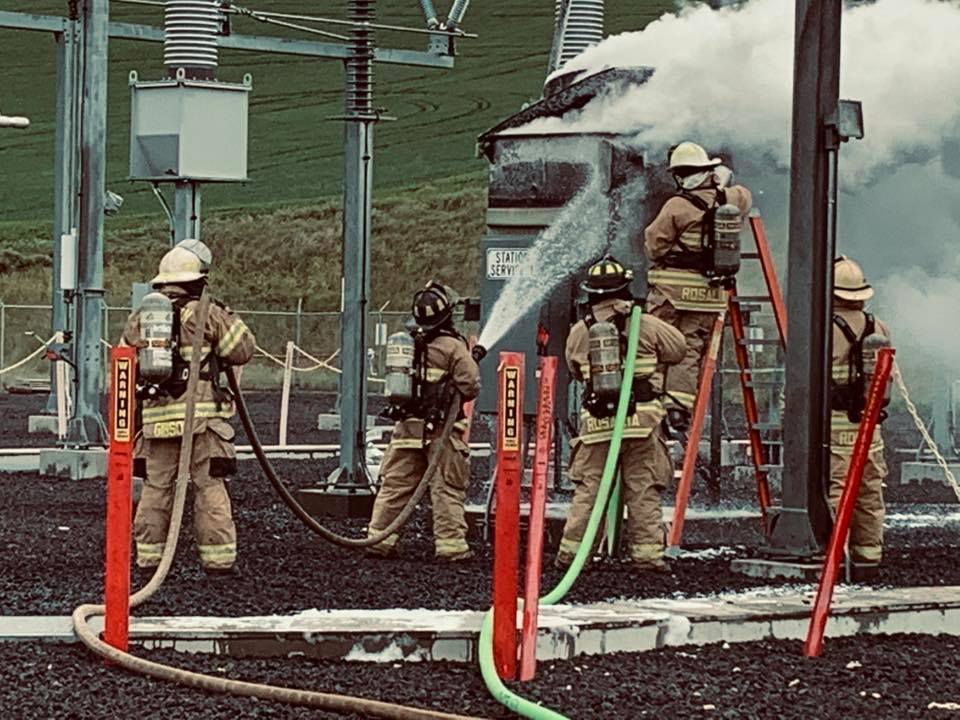Volunteers Use Foam To Extinguish Stubborn Transformer Fire In Thornton ...