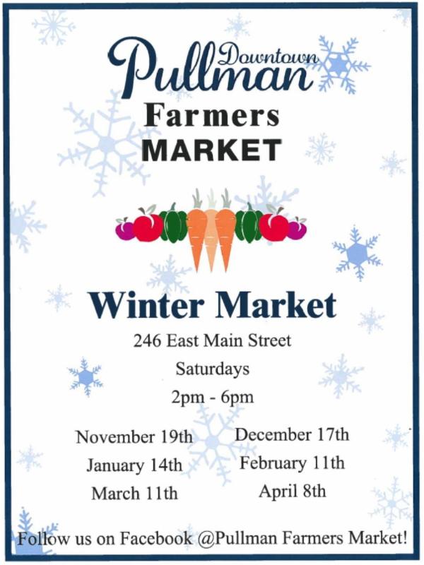 Downtown Pullman Winter Farmers Market returns Saturday – Pullman Radio