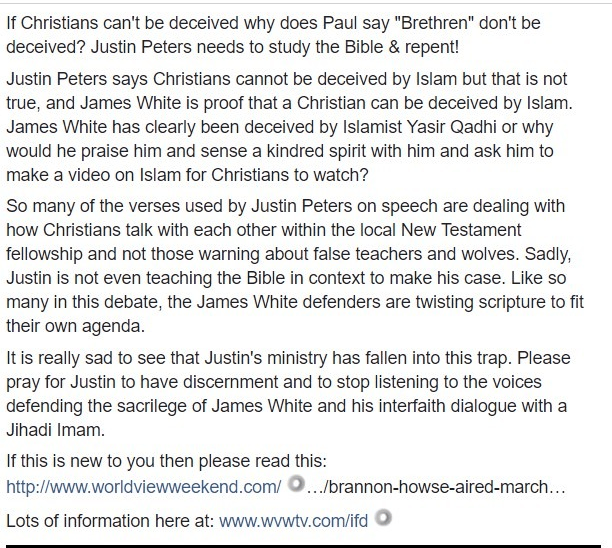 Setting the Record Straight: Brannon Howse Lies About Justin Peters