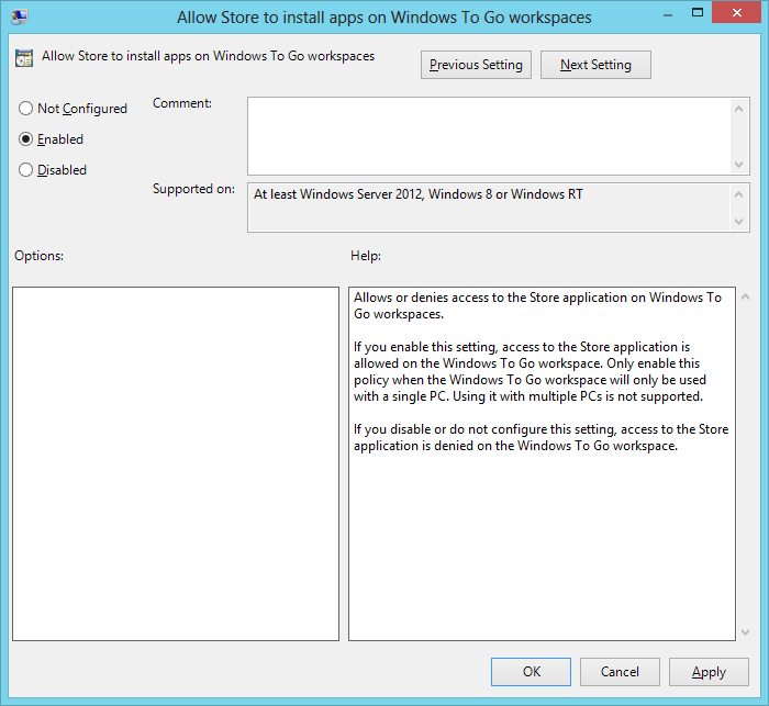 How to enable the Windows Store in a Windows To Go workspaces ...