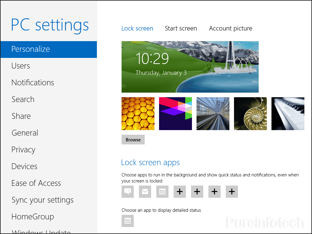 Windows 8 Lock screen: In-depth overview and customization - Pureinfotech