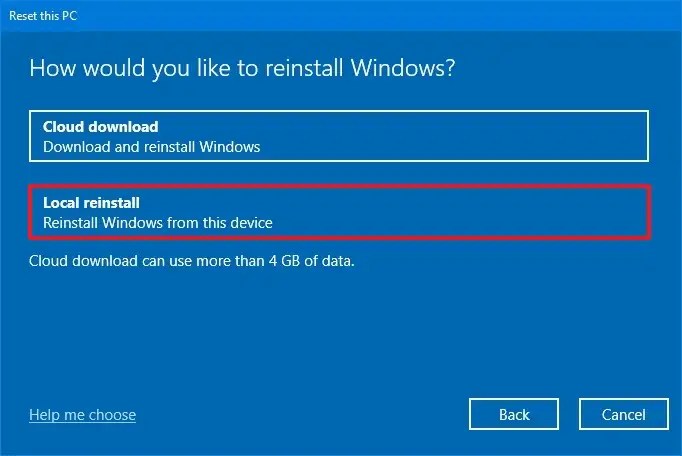 How to reset Windows 10 removing everything - Pureinfotech