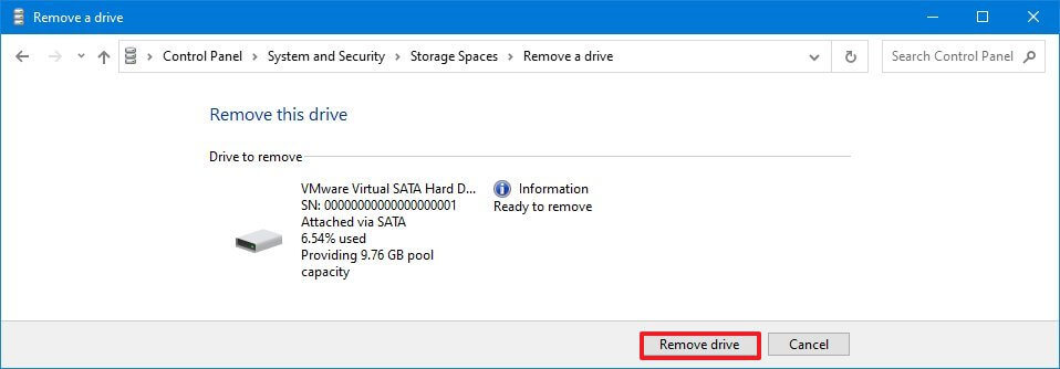 How to remove drive from pool in Storage Spaces on Windows 10 ...