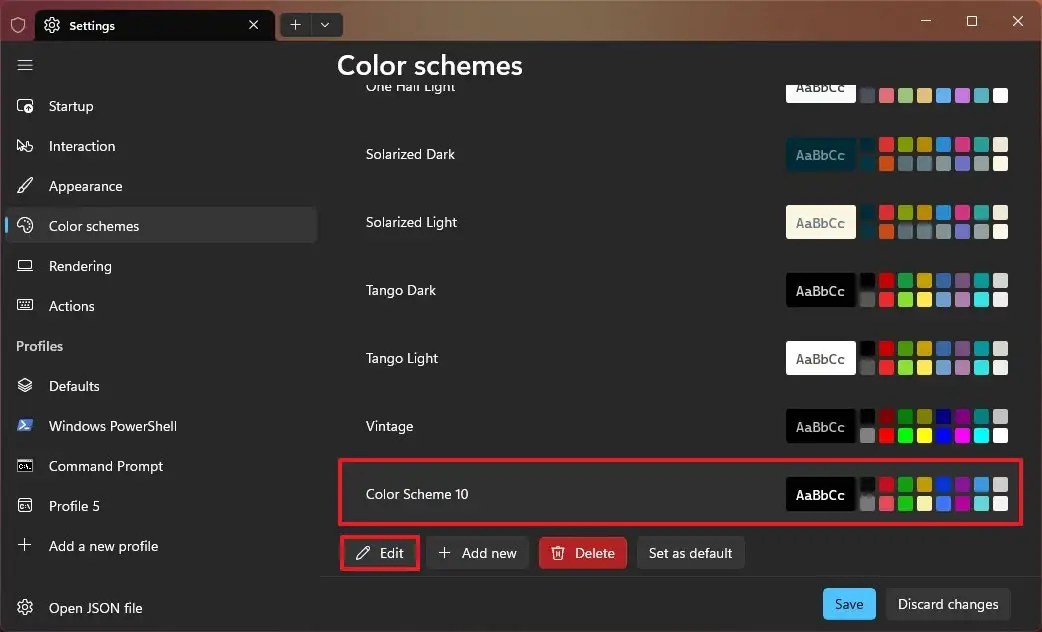 How to change color scheme on Windows Terminal - Pureinfotech