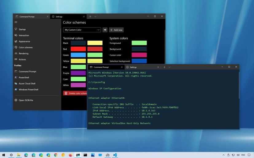 How To Change Color Scheme On Windows Terminal Pureinfotech How To Change Color Scheme On Windows Terminal Pureinfotech