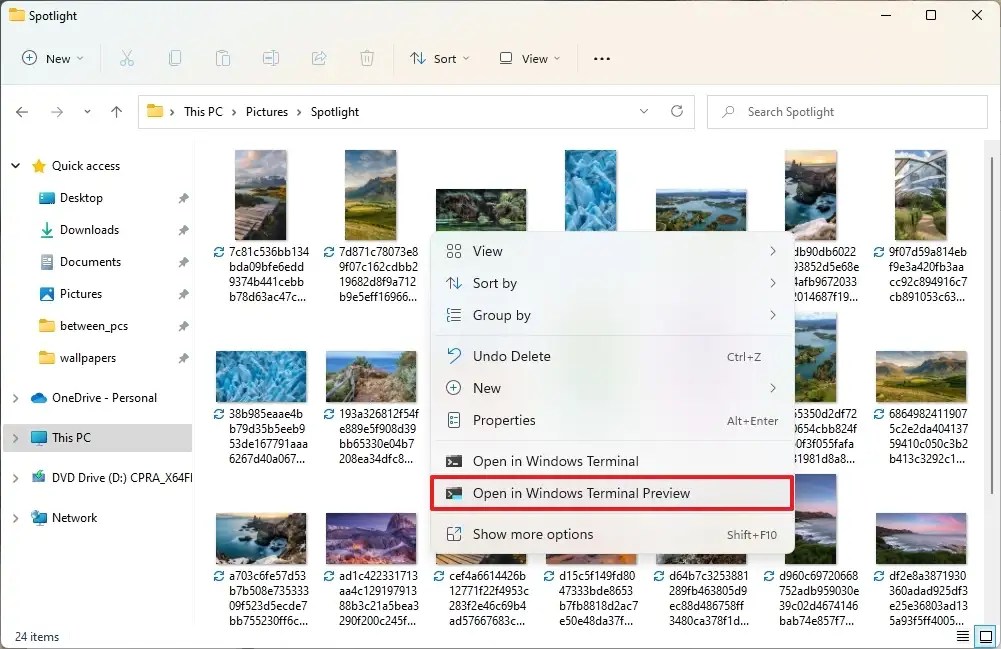 How to download Spotlight collection desktop images on Windows 11 ...