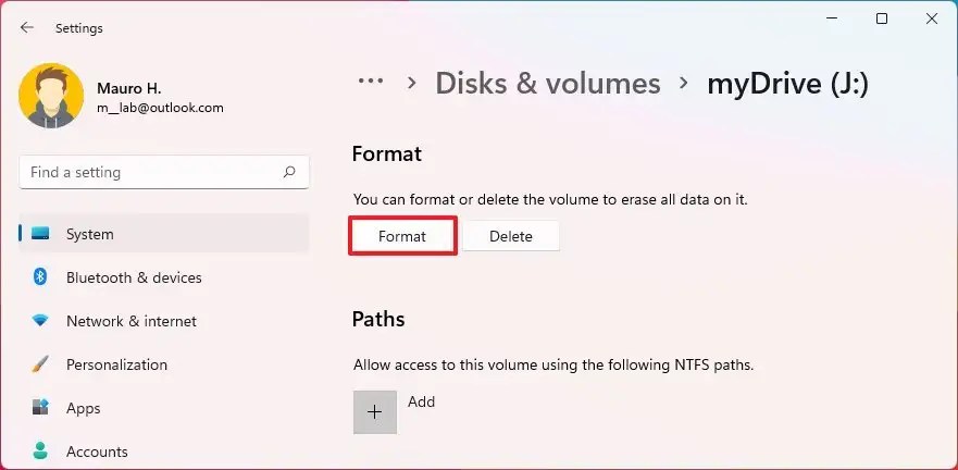 How to format hard drive on Windows 11 - Pureinfotech