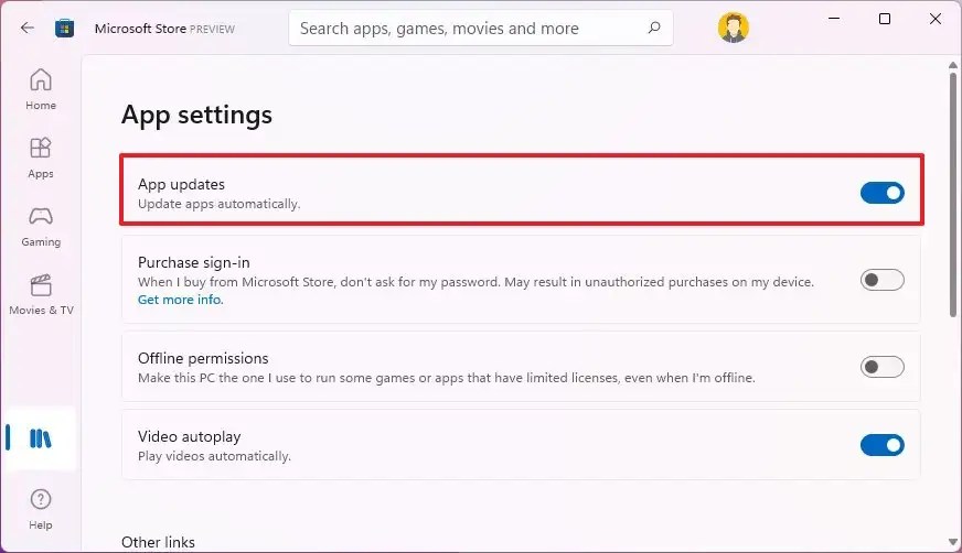 How to disable app updates on Windows 11 - Pureinfotech