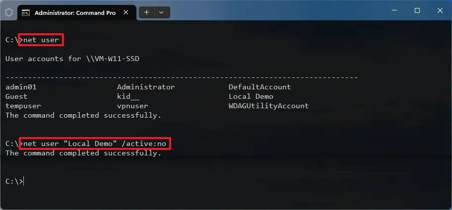 How to disable user account on Windows 11 - Pureinfotech