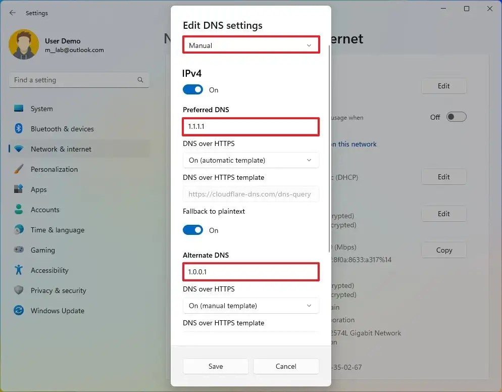 How to change DNS server address on Windows 11 - Pureinfotech