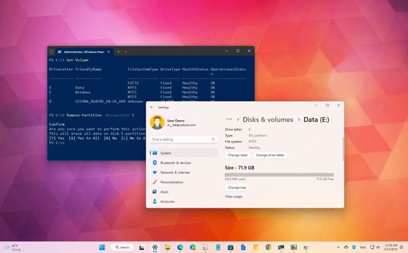How to delete drive partition on Windows 11 - Pureinfotech