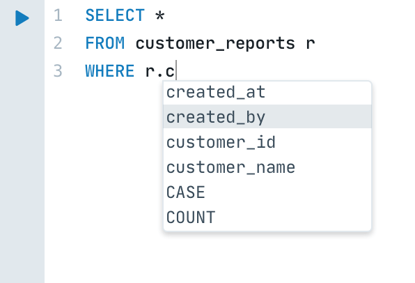 Product Sql Editor Pushmetrics