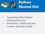 Python Convert Json String To Dictionary Not List