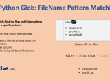 Python Glob Filename Pattern Matching Pynative