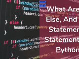 What Are If Else And Elif Statements Watch Python Make Decisions