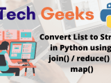 Convert List To String In Python Using Join Reduce Map