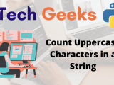 Python Count Uppercase Characters In A String Python Programs