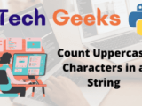 Python Count Uppercase Characters In A String Python Programs
