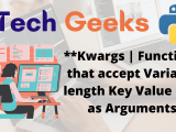 Python Kwargs Functions That Accept Variable Length Key Value