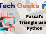 Python Program To Print Pascal S Triangle Python Programs