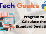 Python Program To Calculate The Standard Deviation Python Programs