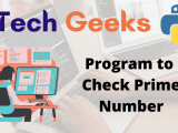 Python Program To Check A Number Is Prime Or Not Python Programs