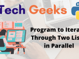 Python Program To Iterate Through Two Lists In Parallel Python Programs