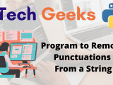 Python Program To Remove Punctuations From A String Python Programs