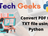 Convert Pdf To Txt File Using Python Python Programs