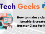 Python How To Make A Class Iterable Create Iterator Class For It