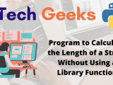 Python Program To Calculate The Length Of A String Without Using A