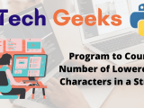 Python Program To Count Number Of Lowercase Characters In A String