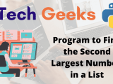 Python Program To Find The Second Largest Number In A List Python