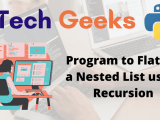 Python Program To Flatten A Nested List Using Recursion Python Programs