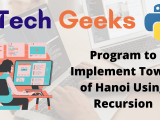 Python Program To Implement Tower Of Hanoi Using Recursion Python