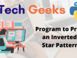 Python Program To Print An Inverted Star Pattern Python Code To