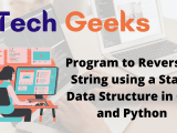 Program To Reverse A String Using A Stack Data Structure In C And