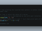 Python Program To Print An Inverted Star Pattern Python Code To