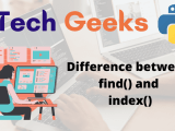 Difference Between Find And Index In Python Python Programs