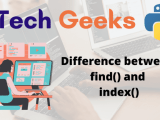 Difference Between Find And Index In Python Python Programs
