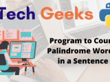 Python Program To Count Palindrome Words In A Sentence Python Programs