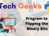 Python Program To Flipping The Binary Bits Python Programs