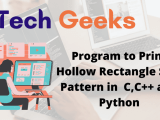 Python Program To Print Hollow Rectangle Star Pattern Python Programs