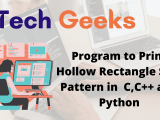 Python Program To Print Hollow Rectangle Star Pattern Python Programs