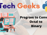 Python Program To Convert Octal To Binary Python Programs
